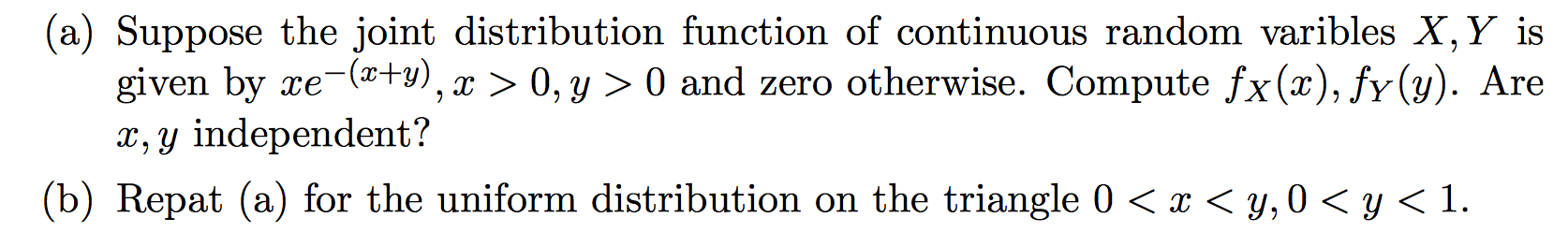 Solved: (a) Suppose The Joint Distribution Function Of Con... | Chegg.com