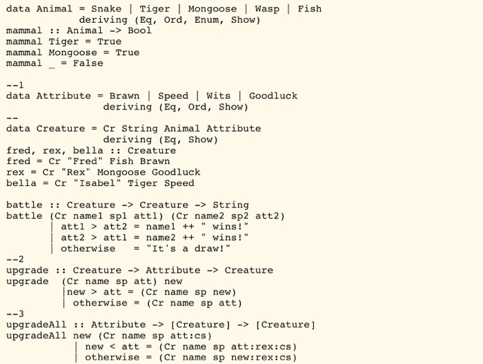 Solved Using Haskell how do I create UpgradeAll as a simple | Chegg.com