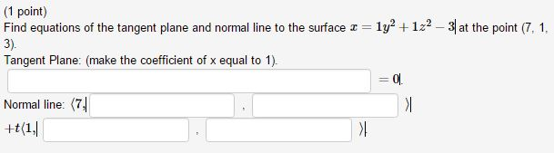 Solved Find equations of the tangent plane and normal line | Chegg.com