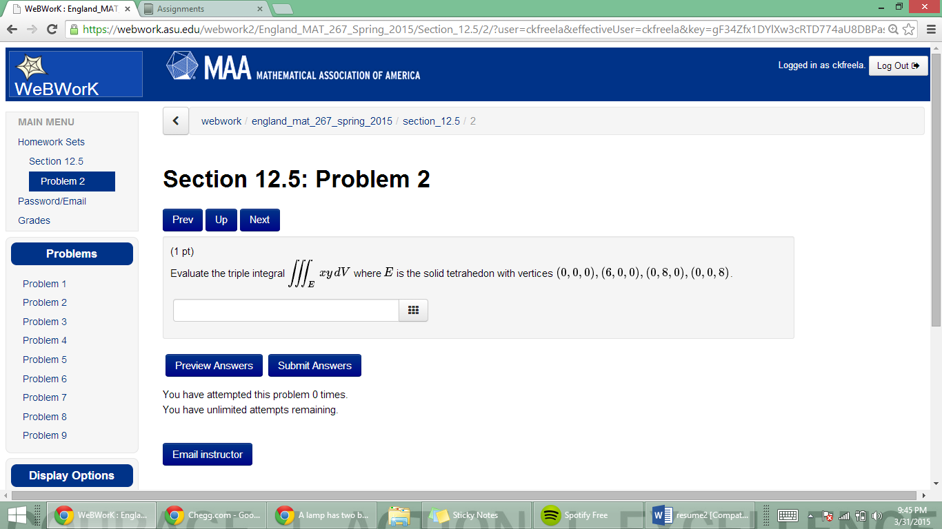 Solved WeBWork England MAT x Assignments C | Chegg.com Solved WeBWork England MAT x Assignments C | Chegg.com