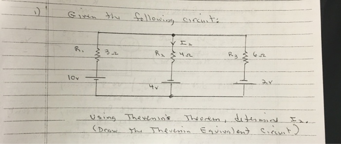 Solved Given the following circuit: Using Thevenin Theorem, | Chegg.com