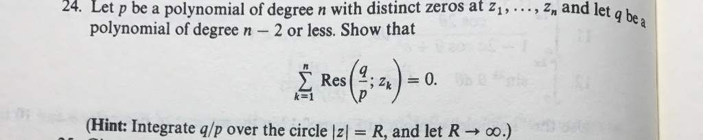 Solved Let P Be A Polynomial Of Degree N With Distinct Zeros