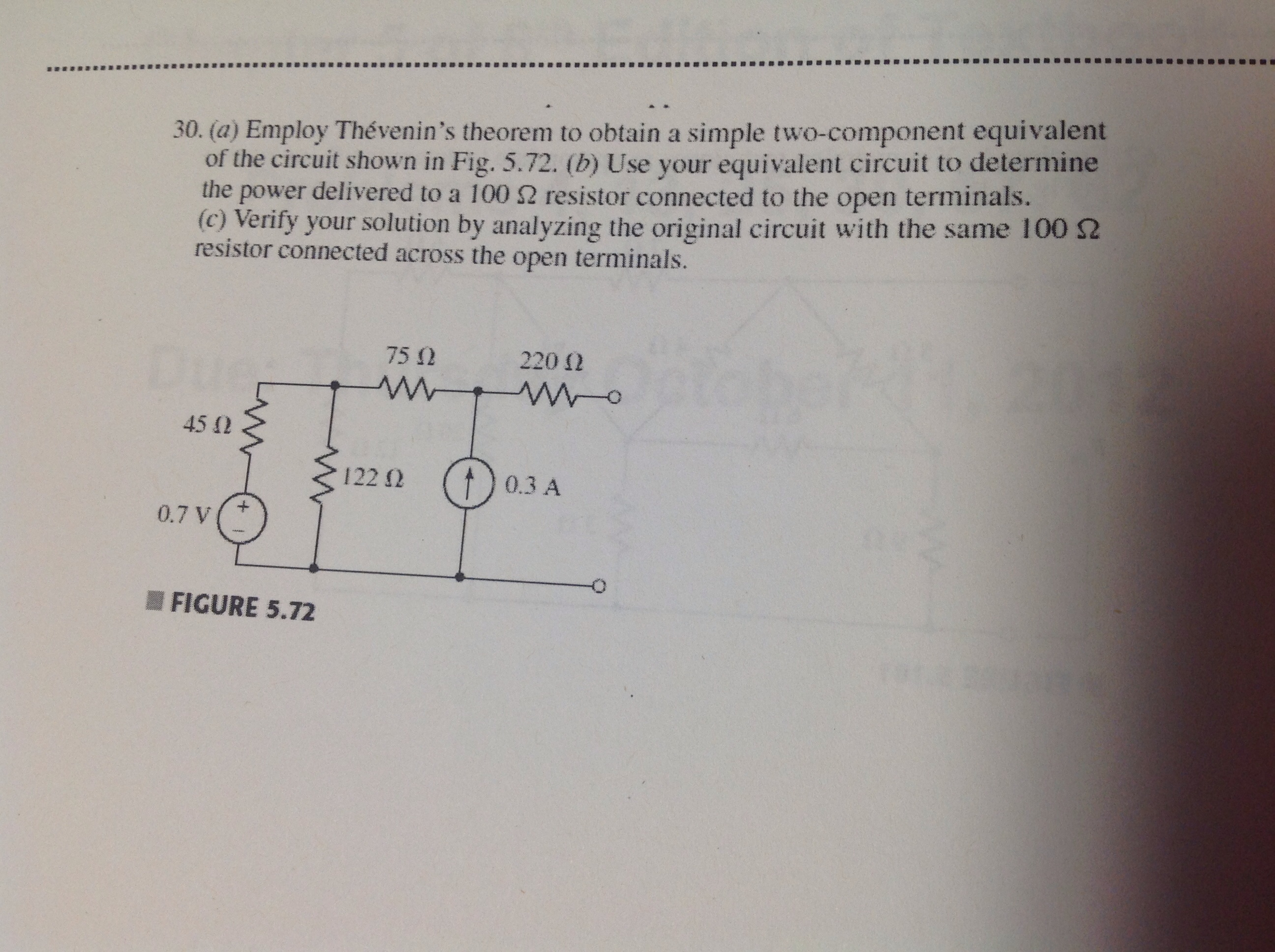 Solved Employ Thevenin's theorem to obtain a simple | Chegg.com