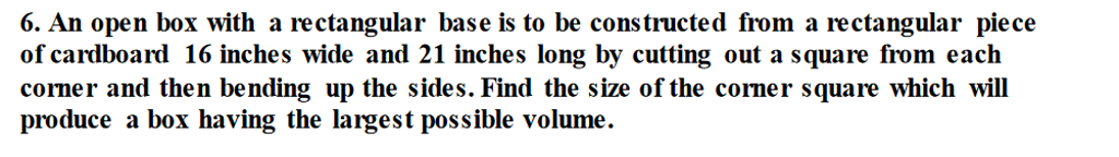 Solved An open box with a rectangular base is to be | Chegg.com