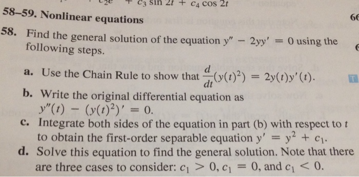 Find the general solution of the equation y" - 2yy' = | Chegg.com