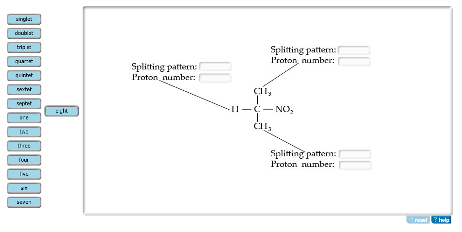 Solved Identify the splitting pattern and the number of | Chegg.com