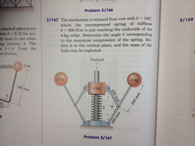 Solved The mechanism is released from rest with theta = 180 | Chegg.com