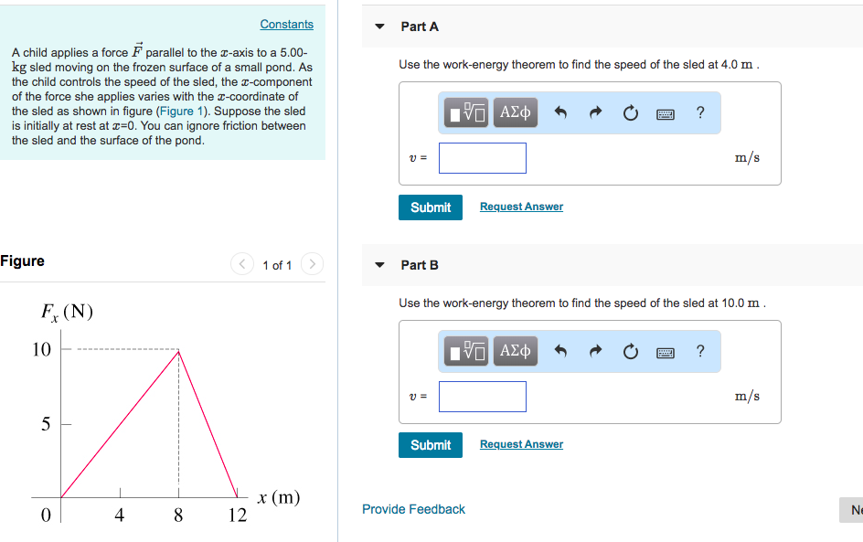 Solved Constants Part A A child applies a force F parallel | Chegg.com