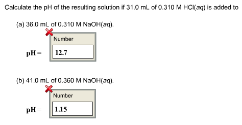 Solved Calculate the pH of the resulting solution if 31.0 mL | Chegg.com