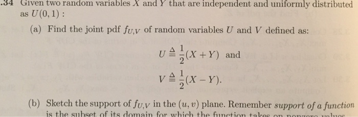 Solved Given two random variables X and Y that are | Chegg.com
