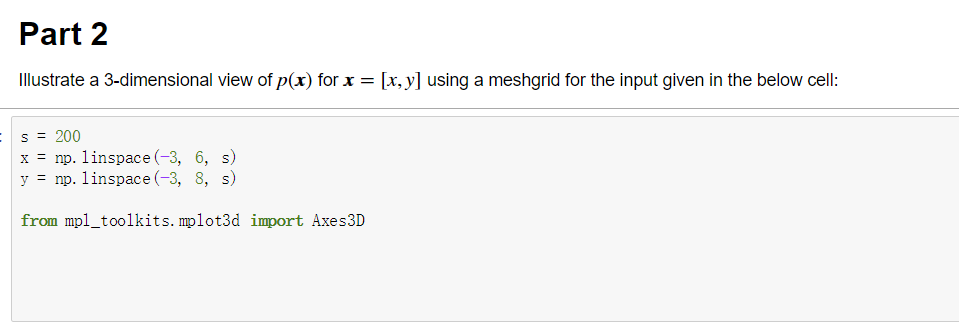 Part Illustrate a 3-dimensional view of p(x) for x - | Chegg.com