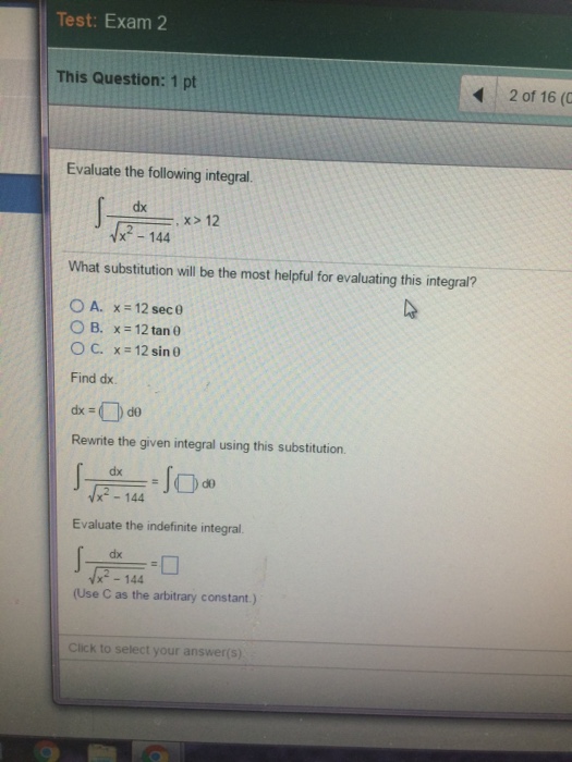 Solved Evaluate the following integral integral | Chegg.com