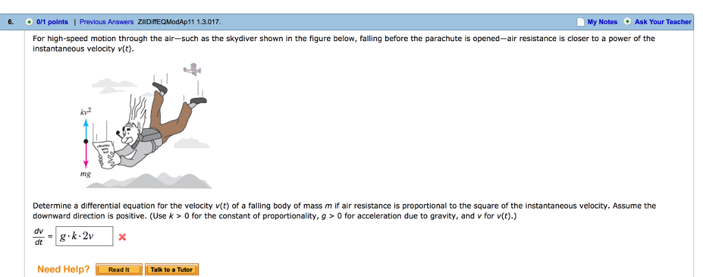 Solved For high-speed motion through the air-such as the | Chegg.com