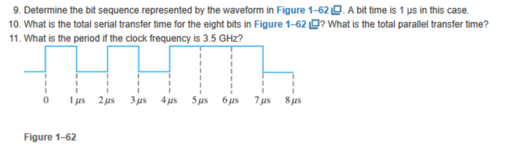 Solved 9. Determine the bit sequence represented by the | Chegg.com