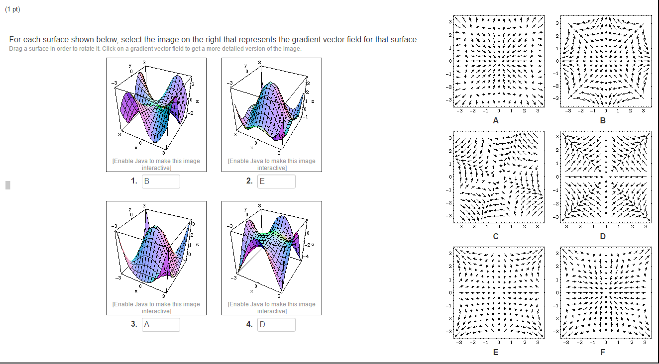 For each surface shown below, select the image on the | Chegg.com
