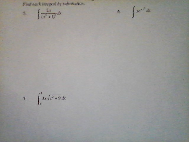 Solved Find each integral by substitution. integral 2x/(x^2 | Chegg.com