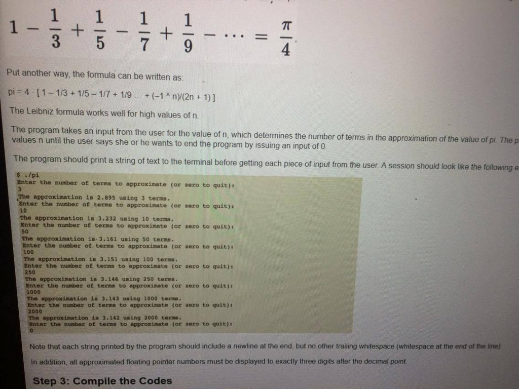 Write A C Program That Approximates The Value Of
