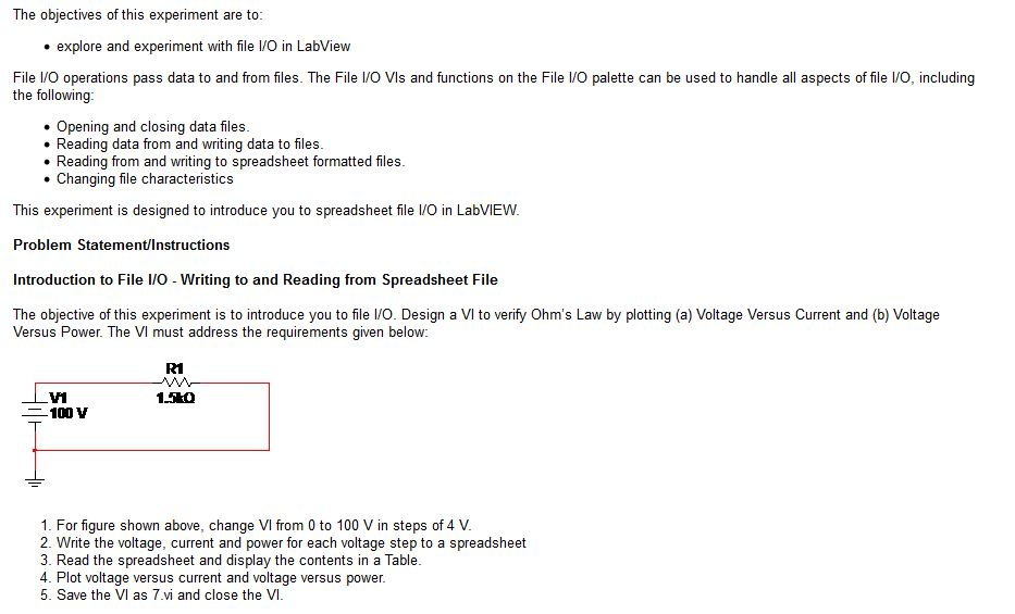 The objectives of this experiment are to: explore and | Chegg.com