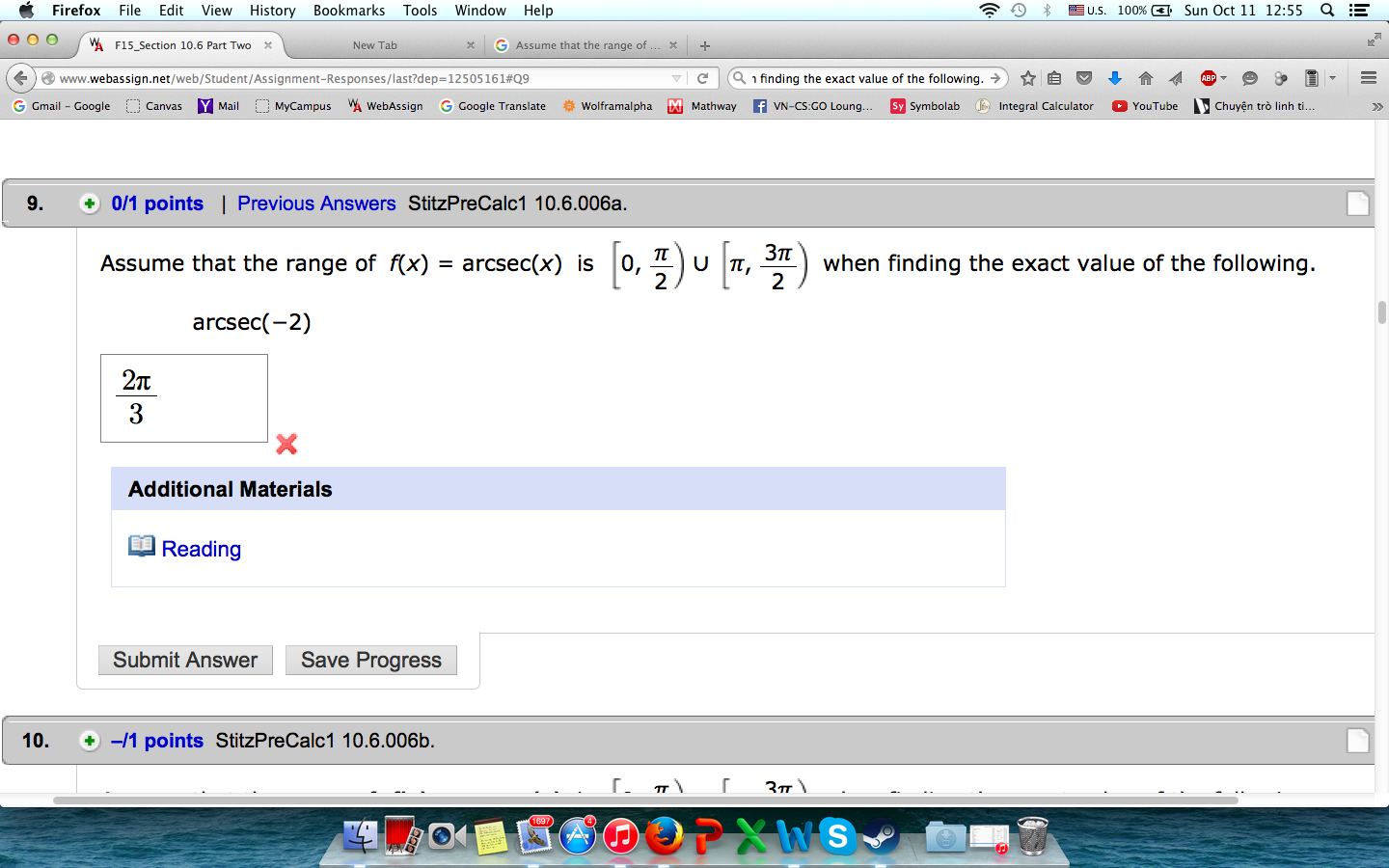 Solved Assume that the range of f(x) = arcsec(x) is [0, | Chegg.com