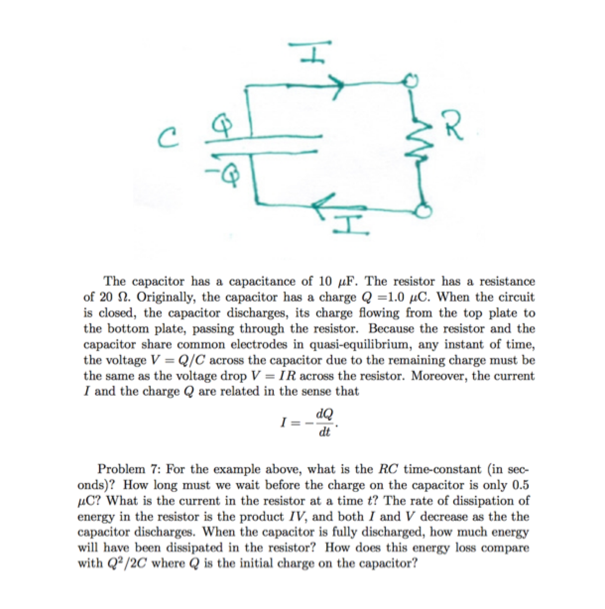 Solved The capacitor has a capacitance of 10 mu F. The | Chegg.com