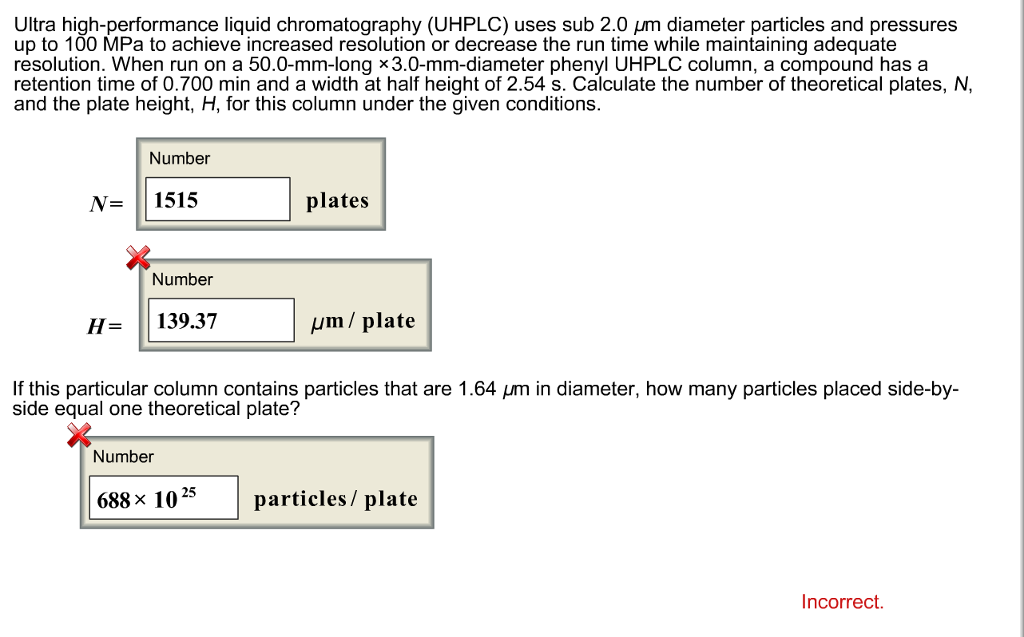 Ultra high-performance liquid chromatography (UHPLC) | Chegg.com