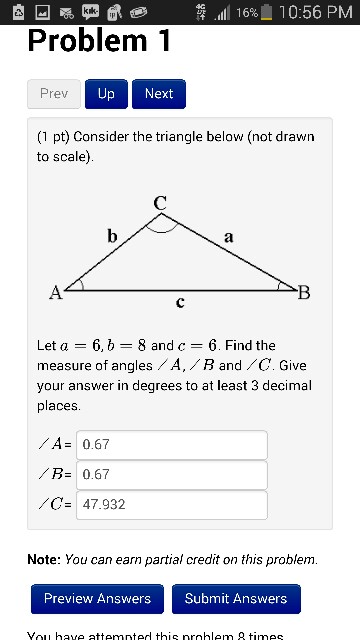 Solved Consider the triangle below (not drawn to scale). | Chegg.com
