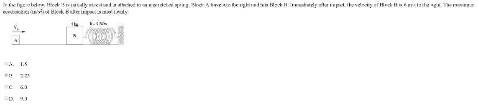Solved In the figire below, Block B is initally at rest and | Chegg.com
