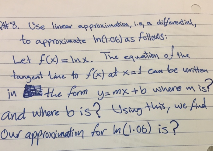 Solved Use linear approximation, i.e, a differential, to | Chegg.com