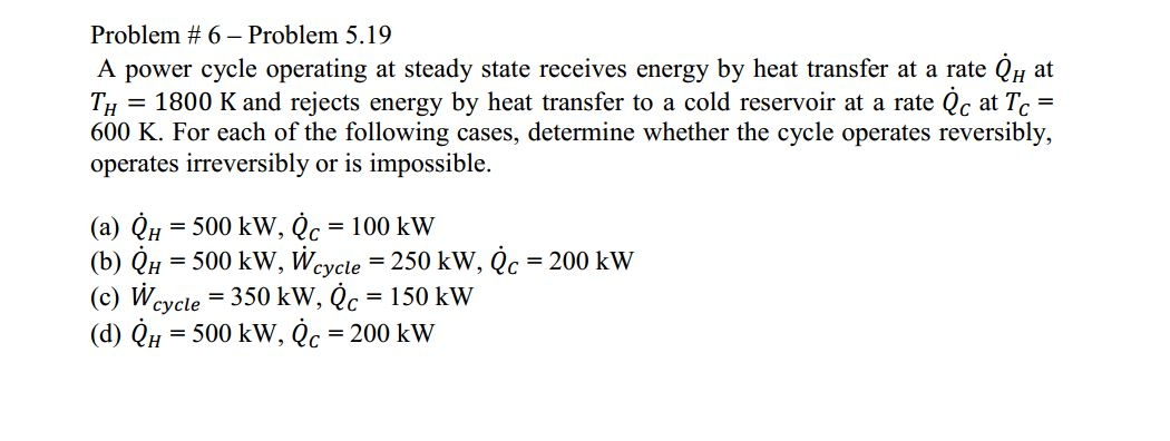 Solved: A Power Cycle Operating At Steady State Receives E... | Chegg.com