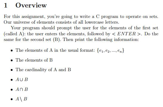 Solved 1 Overview For this assignment, you're going to write | Chegg.com