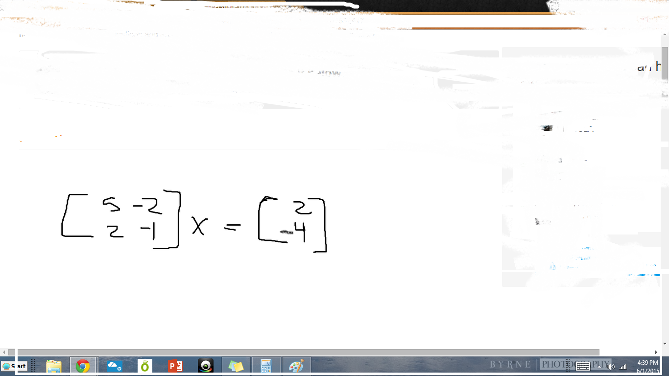 Solved what is the solution to the matrix equation? | Chegg.com