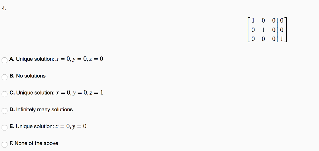 Solved The reduced row echelon form of a system of linear | Chegg.com