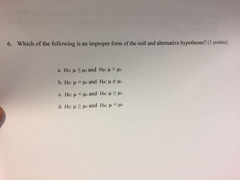 Solved 6. Which of the following is an improper form of the | Chegg.com