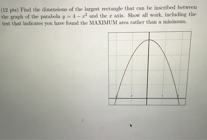 Solved Find the dimensions of the largest rectangle that can | Chegg.com