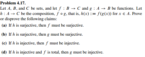 Solved Let A, B. and C be sets, and let f : B rightarrow C | Chegg.com