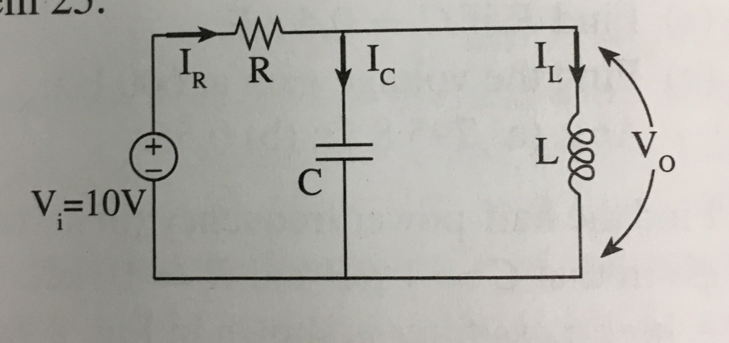 Solved For the parallel resonant circuit shown above... | Chegg.com