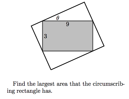 Solved 20. A rectangle is circumscribed about a | Chegg.com