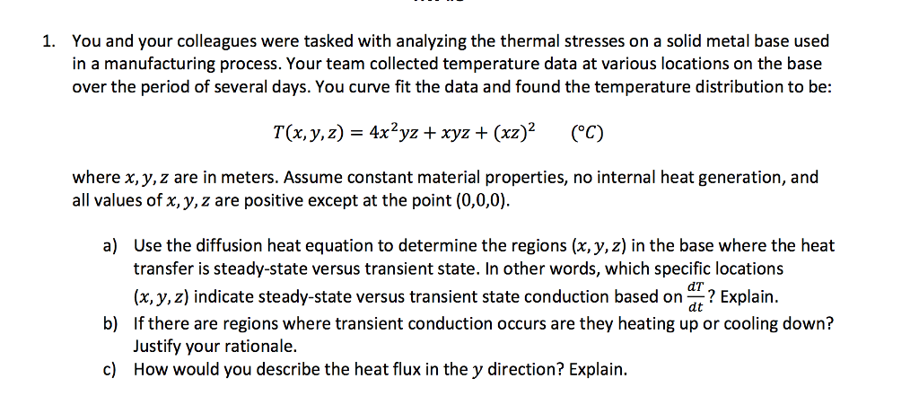 Solved You and your colleagues were tasked with analyzing | Chegg.com