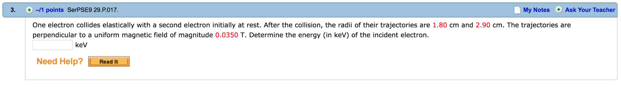 Solved One Electron Collides Elastically With A Second