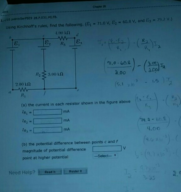 Solved Using Kirchhoff's rules, find the following, ( | Chegg.com Solved Using Kirchhoff's rules, find the following, ( | Chegg.com