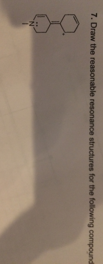 Solved Draw the reasonable resonance structures for the | Chegg.com