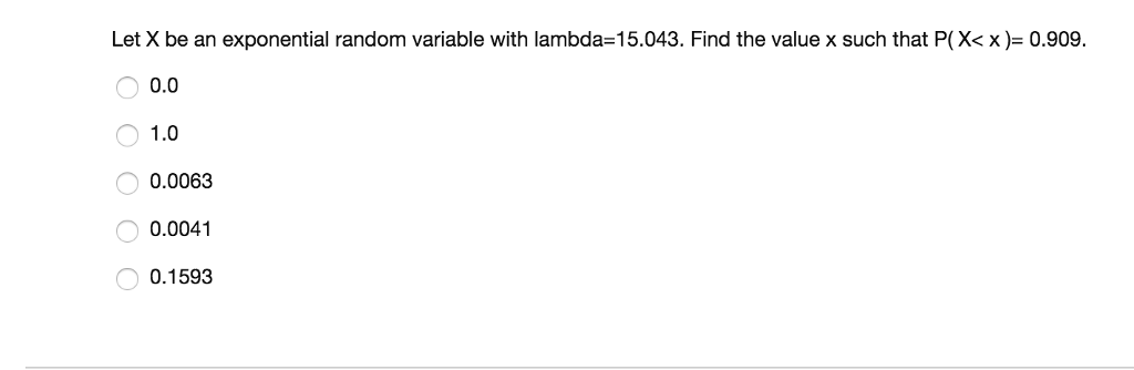 Solved Let X be an exponential random variable with lambda = | Chegg.com