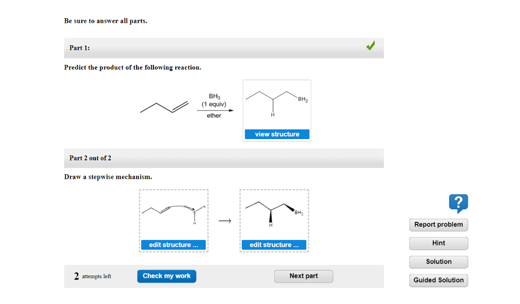Solved Be sure to answer all parts. Part 1: Predict the | Chegg.com