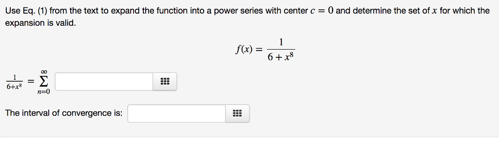 Solved Use Eq. (1) from the text to expand the function into | Chegg.com