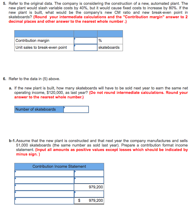 Solved Problem 8-5 Various CVP Questions: Break-Even Point: | Chegg.com