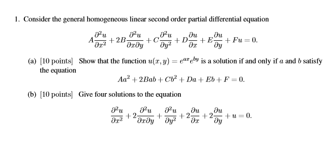 Solved Consider the general homogeneous linear second order | Chegg.com
