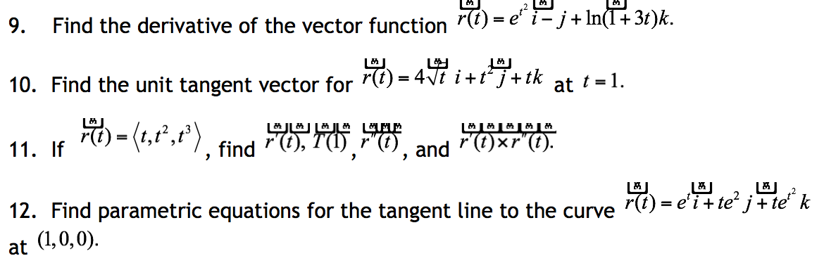 Solved Find the derivative of the vector function Find the | Chegg.com