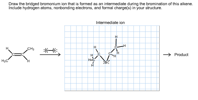 Draw the bridged bromonium ion that is formed as an | Chegg.com
