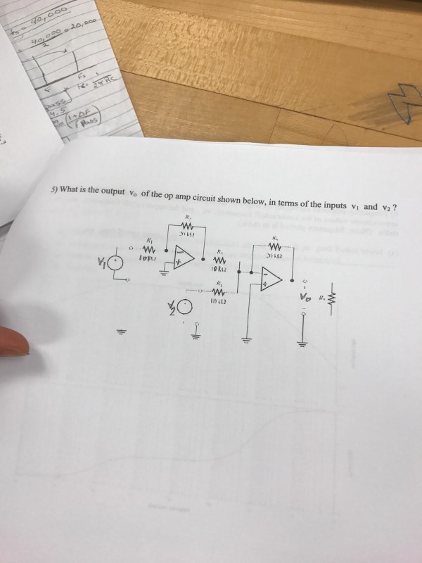 Solved 59 What is the output vo of the op amp circuit shown | Chegg.com