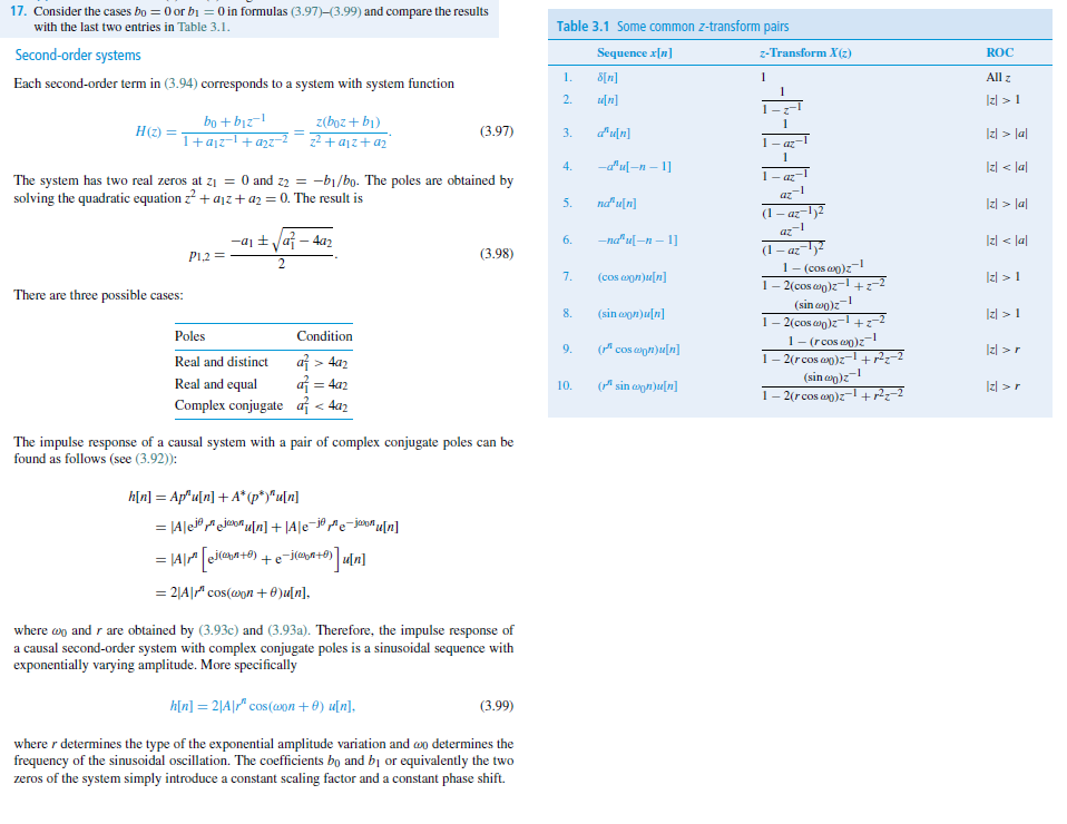 Solved 17. Consider the cases bo = 0 or bi = 0 in formulas | Chegg.com
